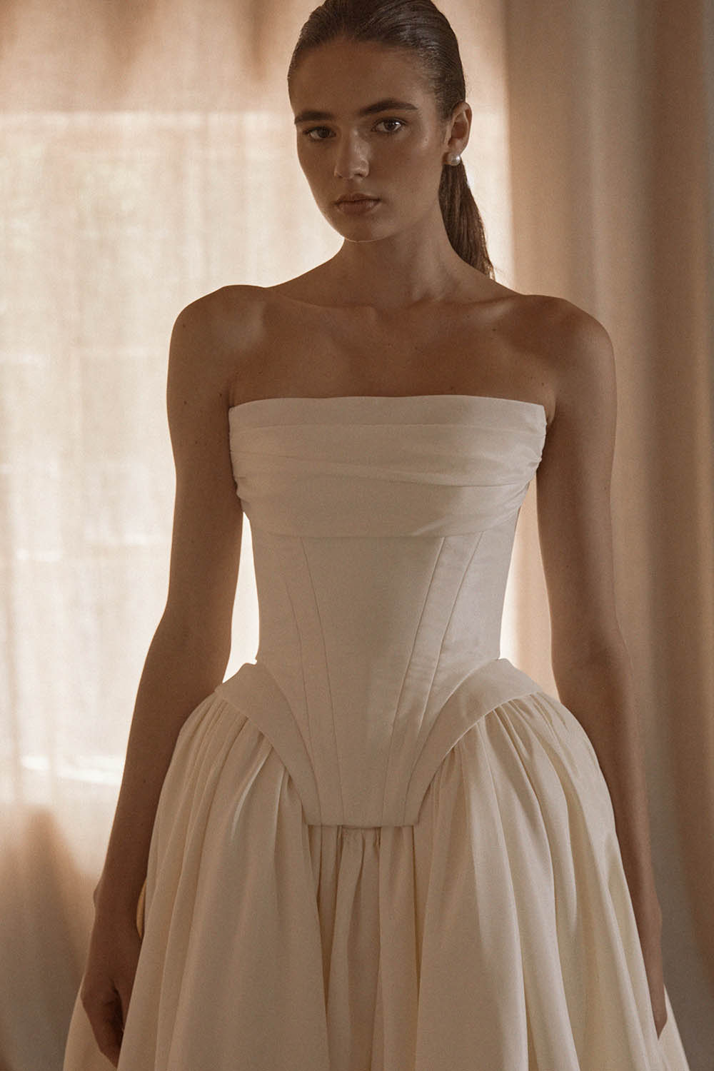 Louis Corset & Skirt With Draping Panel - Vagabond Bridal - Wedding and ...